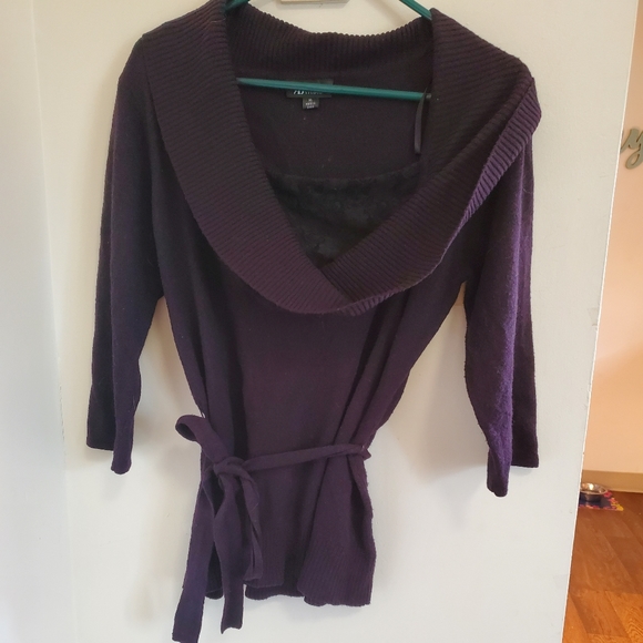 AB Studio | Sweaters | Xl Ab Studio Plum Colored Cowel Neck Sweater ...